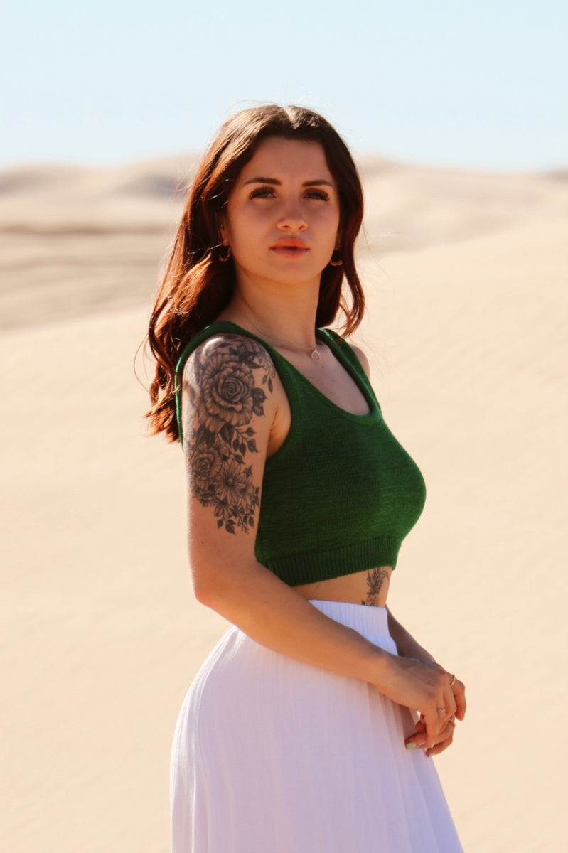 Delphine Green Knit Tank – Love + Lavender Boutique