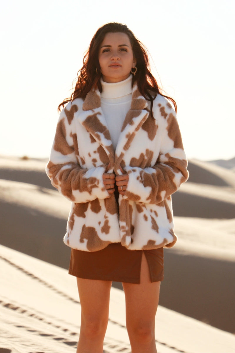 Rhea Cow Coat – Love + Lavender Boutique